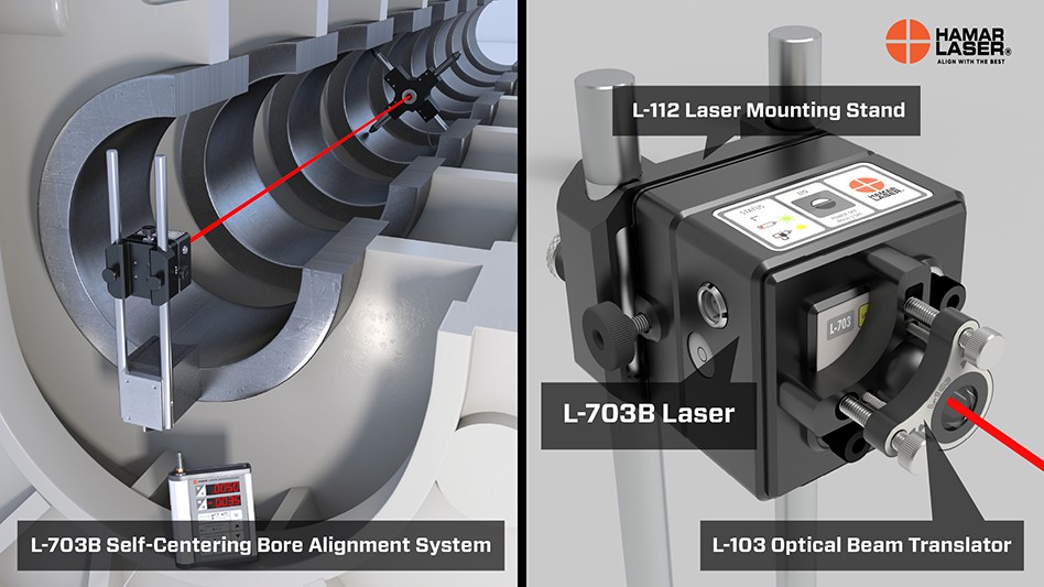 Hamar Laser's L-703B Self-Centering Bore Alignment System - EV Design & Manufacturing